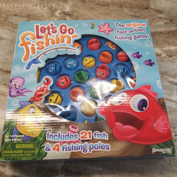 Hasbro | Toys | Lets Go Fishing Childrens Game Pressman Toy | Poshmark